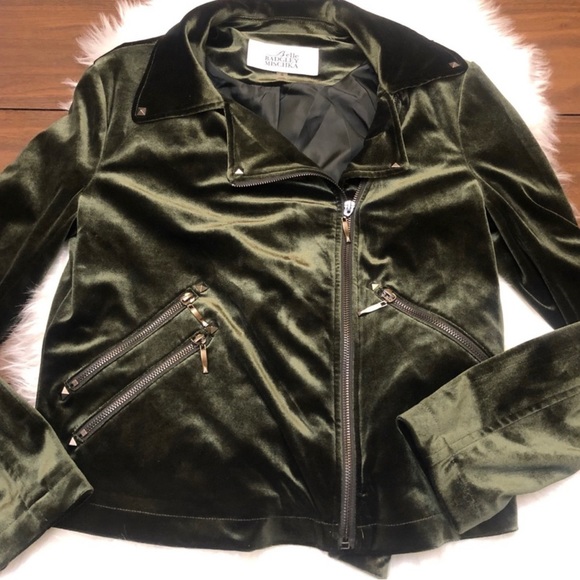 Badgley Mischka | Jackets & Coats | Belle Badgley Mischka Velvet Moto ...